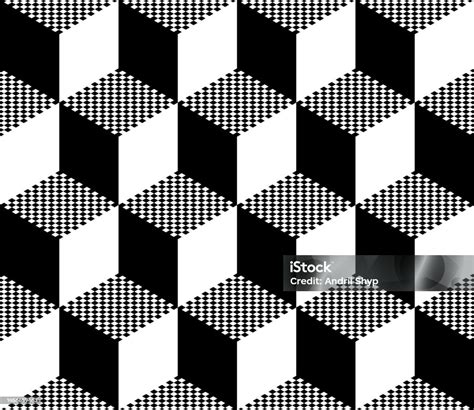 Isometric Cube Pattern Cube Geometric Seamless P Stock Illustration