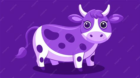 Premium Vector A Purple Background With A Purple Background With A Cow