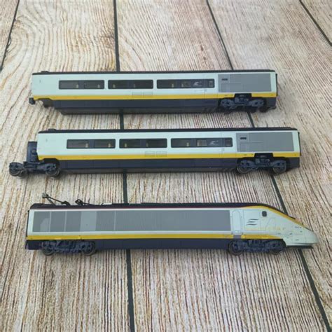 Hornby Oo Gauge Br Class 373 Emu Eurostar Power Car Loco 3213 And 2