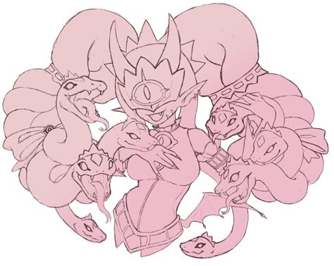 Medusamon Digimon Highres Breasts Crown Digimon Creature