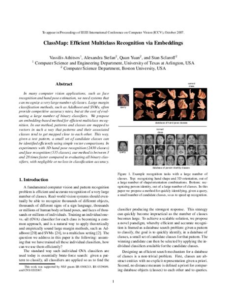 Pdf Classmap Efficient Multiclass Recognition Via Embeddings