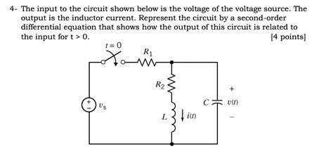 Solved The Input To The Circuit Shown Below Is The Voltage Chegg
