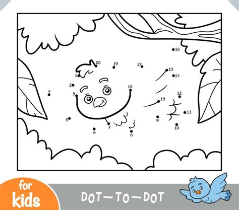 새를 날리는 어린이를 위한 숫자 게임 교육 게임 프리미엄 벡터