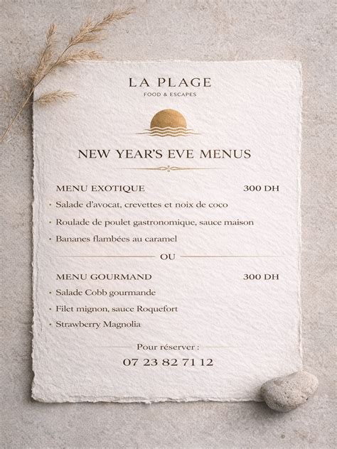 La Rejoignez Nous Pour Un Réveillon Tout En élégance Deux Menus Une