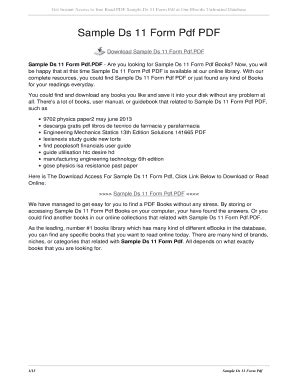 Fillable Online Sample Ds Form Pdf PDF Sample Ds Form Pdf PDF Fax Email Print PdfFiller