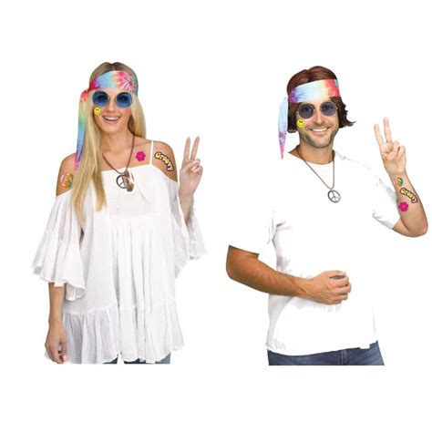 60s Hippie Costume Accessories Kit Cappels