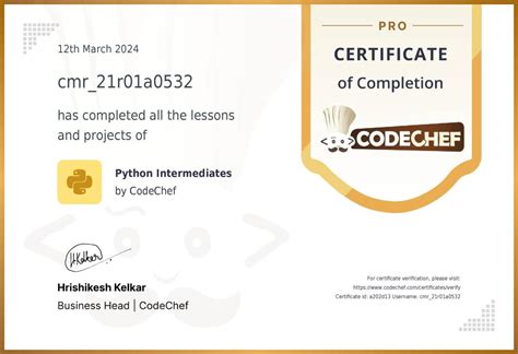 Venkata Ramana Kane On Linkedin Codechef Certificate Cmr21r01a0532