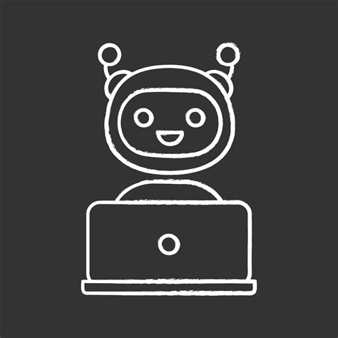 Chatbot Chalk Icon Chat Bot Artificial Conversational Entity Virtual