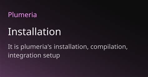 Installation