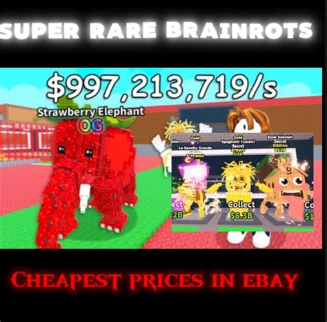 💚rare💚 Brainrots Secrets Steal A Brainrot Og Strawberry Cheapest Safe