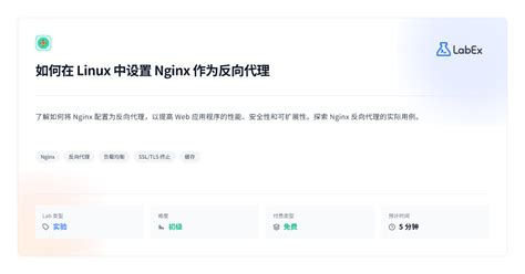 如何在 Linux 中设置 Nginx 作为反向代理 Labex