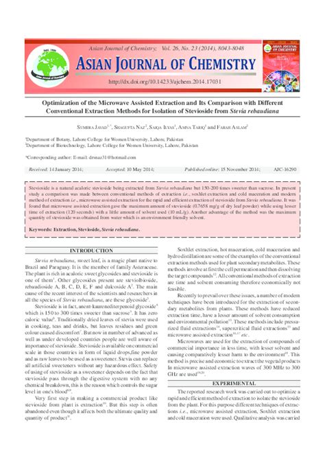 Pdf Optimization Of Microwave Assisted Extraction Of Phenolic Antioxidants From Potato Peels