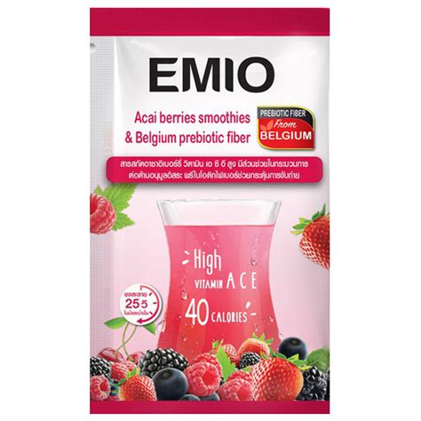 รีวิว Emio Acai Berries Smoothies And Belgium Prebiotic Fiber รีวิวจาก
