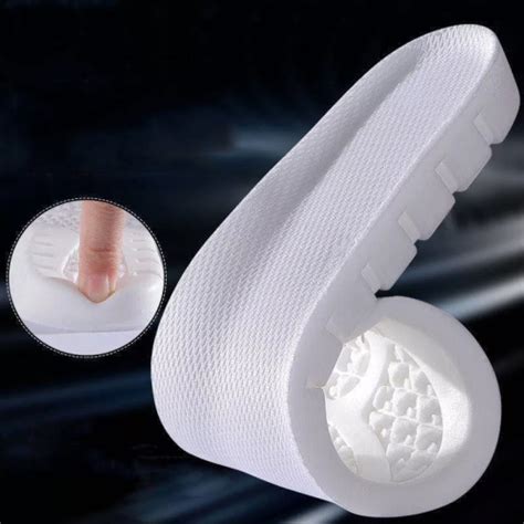 6 쌍 085 스포츠 Insoles 남성과 여성 통기성 땀 흡수성 탈취제 실리콘 두꺼운 충격 흡수 깔창 크기 45 흰색