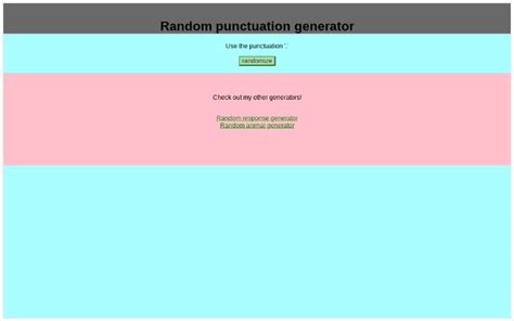 Random Punctuation Generator