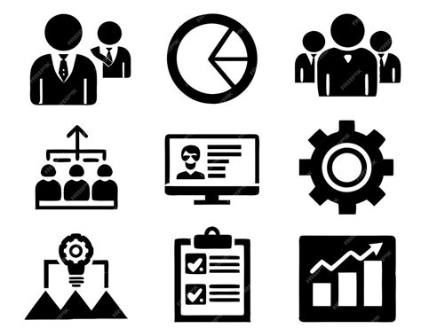 Conjunto De Iconos De Gestión De Proyectos Ilustración De Gestión De