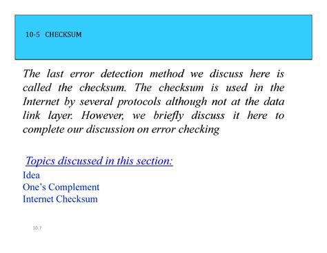 Lecture Note Checksum In Computer Network CHECKSUM CHECKSUM TheThe Lastlast Studocu