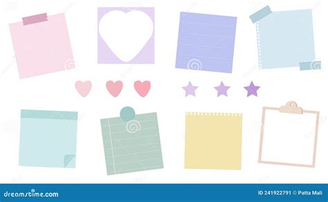 Set Of The Cute Colorful Notepad Memo Planner Grid Paper Sticky Note Reminder Journal