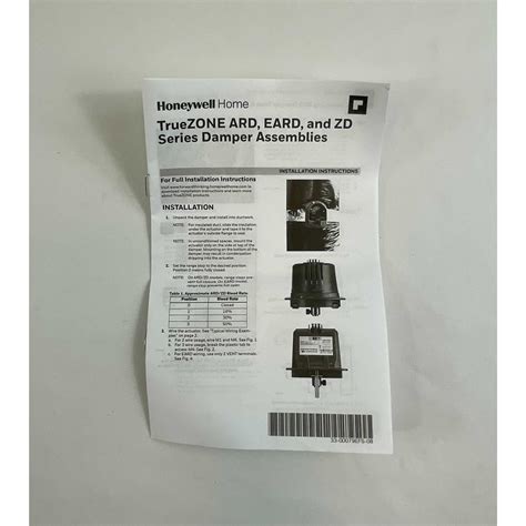 Honeywell Zd8x20tz Damper Hardwareandtools Online Store