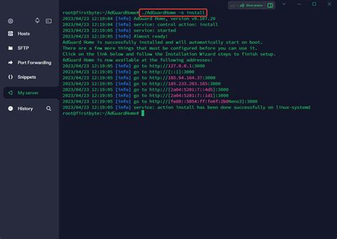 how to install adguard home on linux server firstbyte vds vps cloud hosting isp domains and ssl