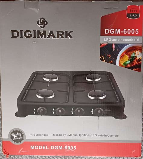 Hobs Digimark Portable 4 Plate Gas Stove With Fittings Was Listed For