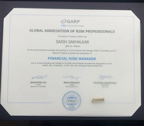 Saish Sakhalkar On Linkedin Garp Frm 24 Comments