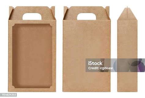 상자 갈색 창 모양 컷 아웃 포장 템플릿 빈 크 래 프 트 상자 골 판지 고립 된 흰색 배경 상자 종이 크 래 프 트 천연 소재 선물 상자 갈색 종이 산업 포장 판지에서 0