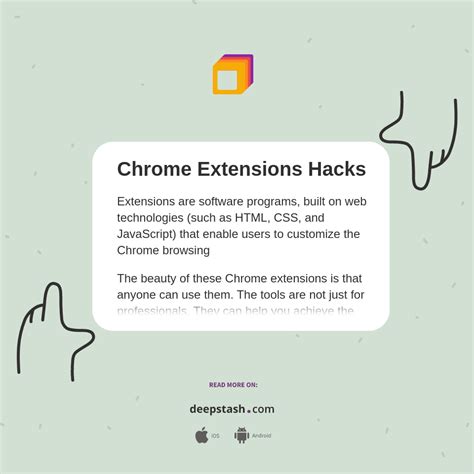Chrome Extensions Hacks Deepstash