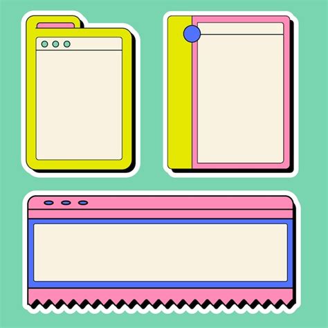 Premium Vector Retro Ui Shape