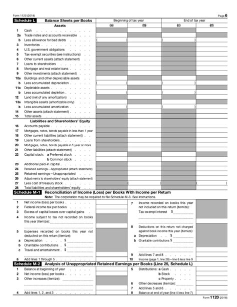 Form 1120 Excel Template