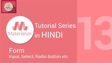 Materialize Css Tutorial In Hindi Form Input Radio Button Checkbox