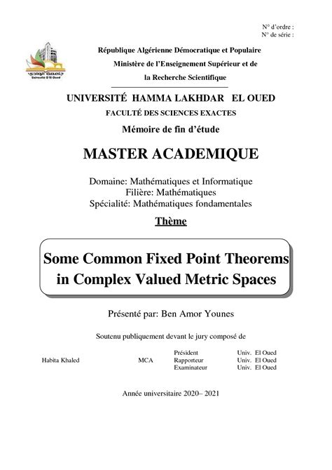 Solution Some Common Fixed Point Theorems In Complex Valued Metric