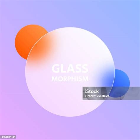 유리 형태 효과 배경입니다 다채로운 구체가 있는 투명한 무광택 유리 원 벡터 그림 가벼운에 대한 스톡 벡터 아트 및 기타 이미지 가벼운 개념 곡선 Istock