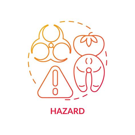 Peligro Rojo Degradado Concepto Icono Controlar De Contaminación