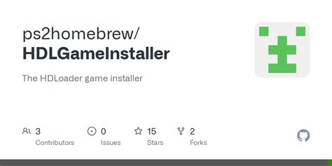GitHub Ps2homebrew HDLGameInstaller The HDLoader Game Installer