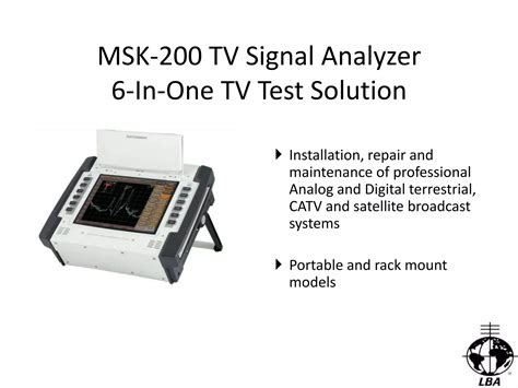 Msk 200 Digital Transport Stream Analyzer Pptx Digital Audio