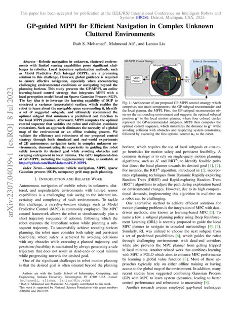 gp guided mppi for efficient navigation in complex unknown cluttered