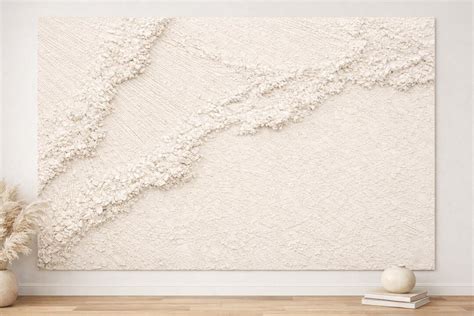 Neutral Plaster Texture Wall Art Minimalist Beige Wall Decor Modern