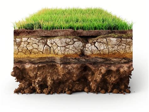 Soil Layers Cross Section With Grass Stock Image Image Of Ecological