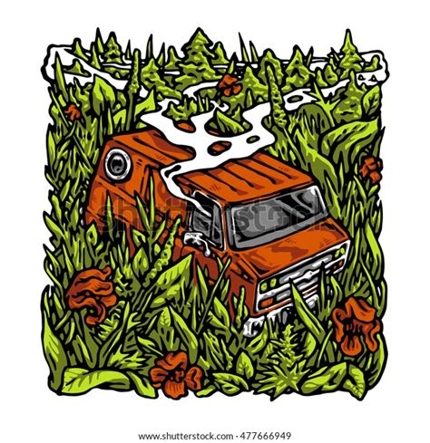 Van Grass Stock Vector Royalty Free 477666949 Shutterstock