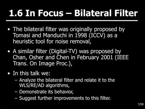 PPT Algorithms For Noise Removal And The Bilateral Filter PowerPoint Presentation ID