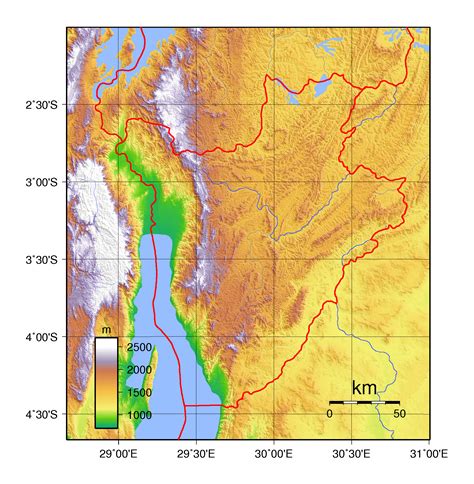 Large Physical Map Of Burundi Burundi Africa Mapsland Maps Of