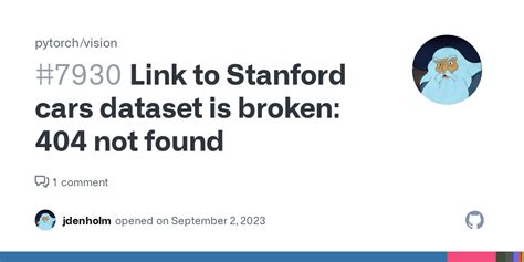 Link To Stanford Cars Dataset Is Broken 404 Not Found · Issue 7930