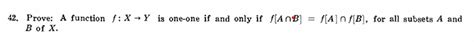 Solved 42 Prove A Function F XY Is One One If And Only If Chegg Com