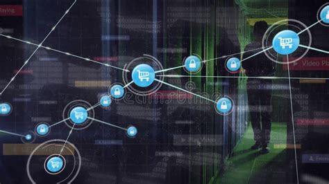 Data Being Processed In A Server Room With Cloud Computing Digital