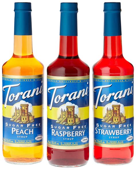Torani Sugar Free Fruit Flavor Syrup Variety Pack Raspberry