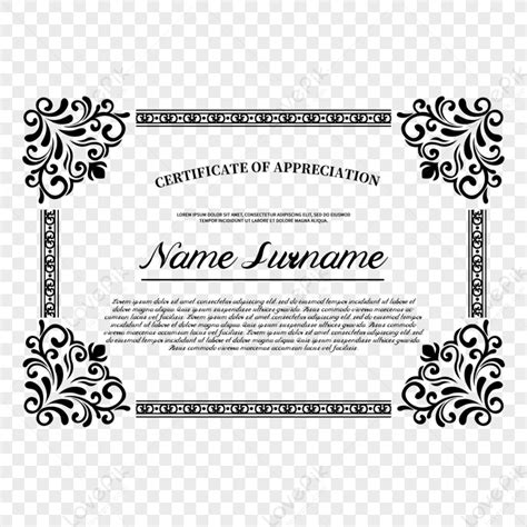 Certificate Border Black European Texturepatternanniversaryornate