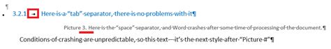 Crash Ms Word Crashes If I Set The Space Separator In The List