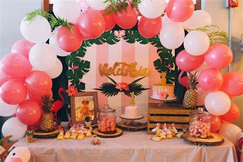 Tropical Pineapple And Flamingo Party
