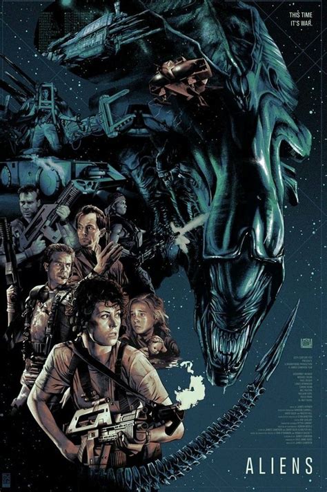 Aliens 1986 Poster Design By Aurelio Lorenzo Movie Art Alien Movie